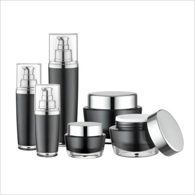 China Freundlicher PMMA kosmetischer Cremetiegel Eco ringsum Acrylcremetiegel mit silbernem Deckel zu verkaufen