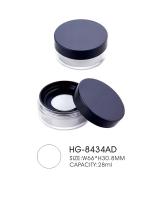 China 8g 10g Powder Compact Case with Elastic Sifter - 66mm Width 30.8mm Height ABS&AS Cosmetic Container for sale