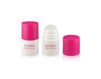China 50ml Pink Plastic PP Roll-On Bottle with Silkscreen Printing | Custom Deodorant Containers for sale