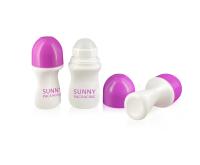 China 30ml Round PP Plastic Roll On Bottle Custom Color Deodorant Container for sale