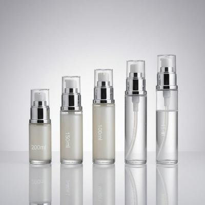 China Screw Sealing Cosmetic Airless Bottle with Silk Screen Printing in 15ml 30ml 50ml 100ml 150ml and 200ml Capacities for sale