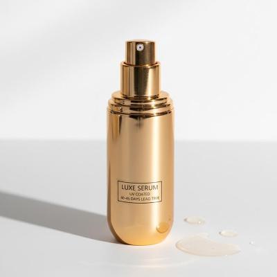 China Gold Cosmetic Airless Bottle with UV Coating Printing for Enhanced Durability and 40-45 Days Lead Time for sale