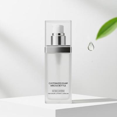 China Customized Pump Cosmetic Airless Bottle Rectangle Style ISO9001 Certified for Serums Lotions and Skincare Packaging for sale