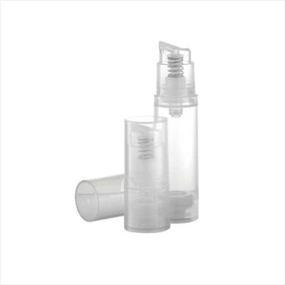 China 3ml 5ml 10ml 15ml Round Single wall cosmetic airless pump PP bottle for travel set for sale