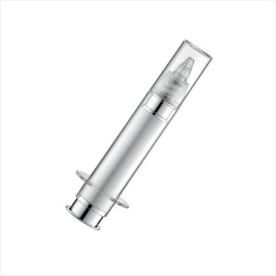 China 10ml Syringe Bottle Double Wall Eye Cream bottle Airless Pump Bottle for sale