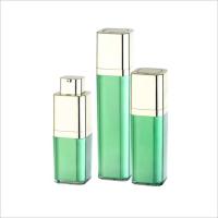 China Square Airless Pump Bottles 15ml 30ml 50ml ABS Cap Double Wall Cosmetic Lotion Bottle for sale