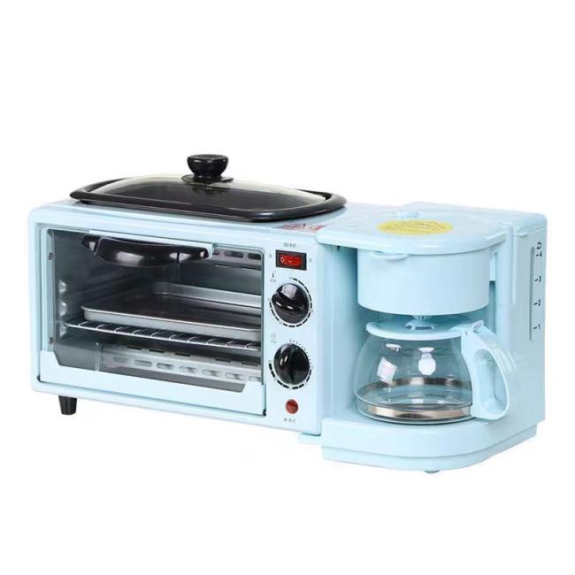 Oven &amp; Coffee Machine &amp; Frying Pan 3-in-1 Multifunctional Breakfast Maker