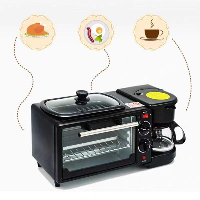 110-220V Electric Oven Coffee Machine Frying Pan Breakfast Maker