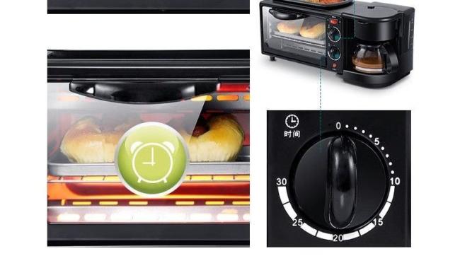 Multifunctional Breakfast Maker, Frying Pan, Coffee Maker and Oven 4-in-1 Machine