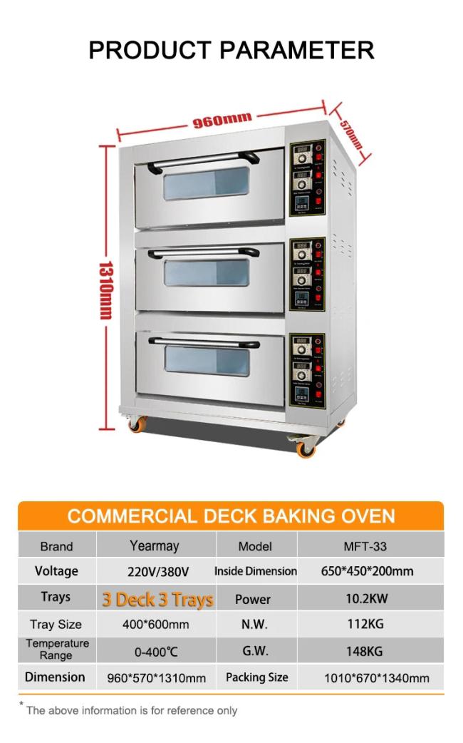 Standard Electric Oven for Baking Bakery Cooking Equipment