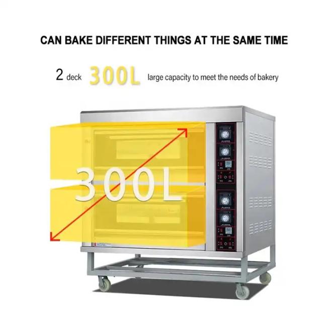 1-3 Layer 2-6 Trays Gas Oven with Compact Design and 5 Cooking Modes Baking Bakery Oven