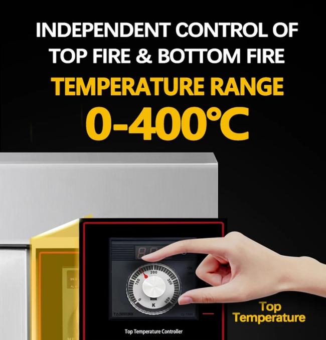 Professional Independent Burner Gas Oven with Rotisserie Timing Function Baking Oven