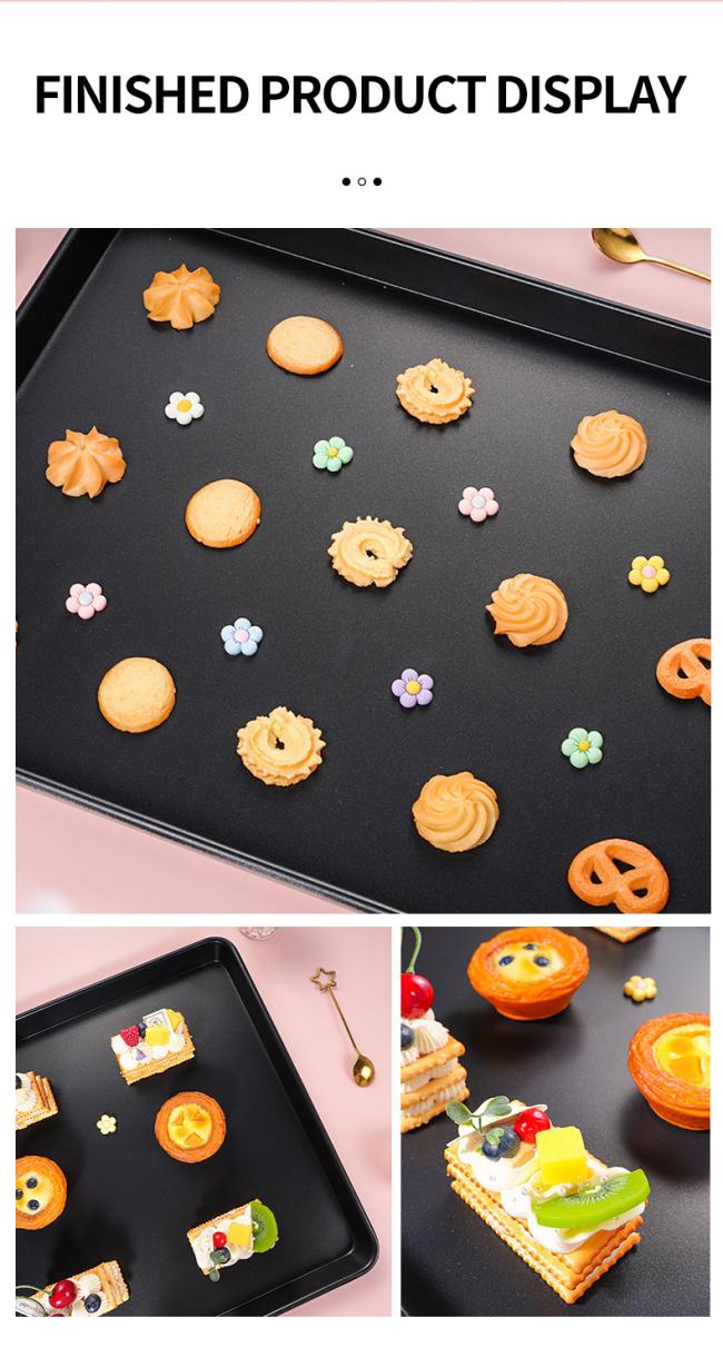 Aluminized Baking Tray Sheet Pan for Bread Pizza Cake Cookie Bakery Oven Pan