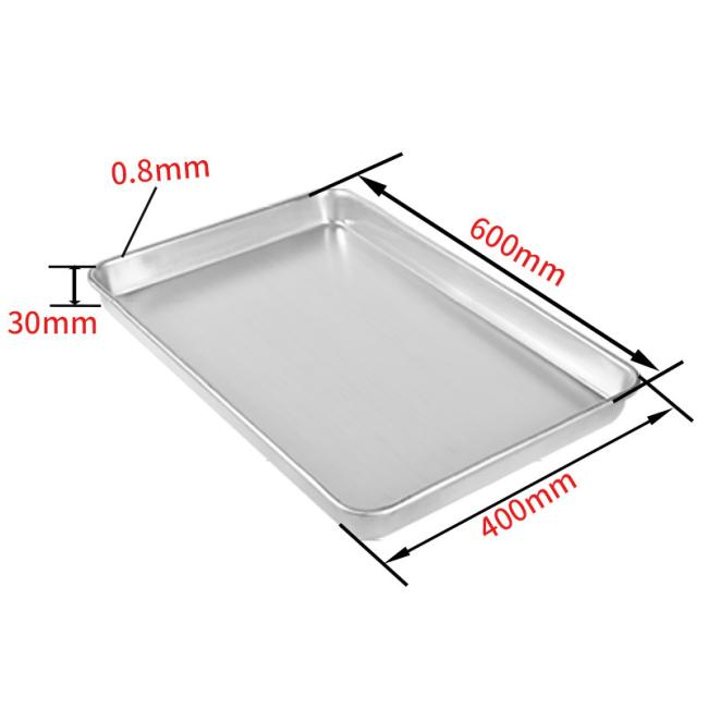 600*400*20mm Rectangular Round Edge Commercial Baking Oven Tray