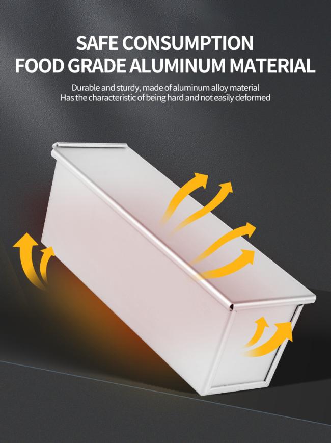 Aluminum Toast Box High Quality Bakery Durable Non-Stick Bread Baking Mould