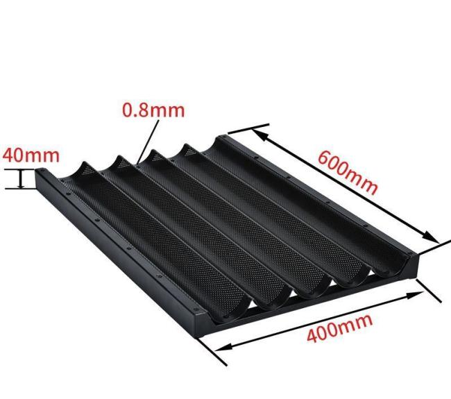 French Baguette Perforated Baguette Mould Non Stick Coating Baking Tray