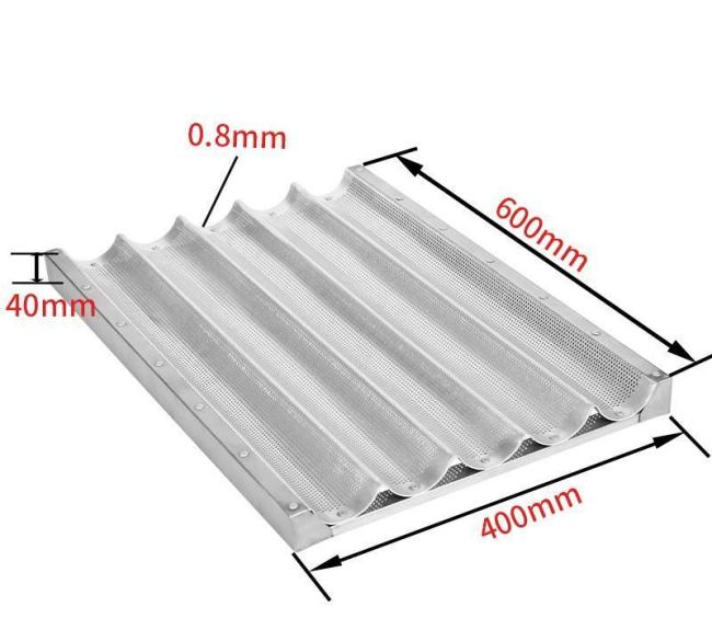 French Baguette Perforated Baguette Mould Non Stick Coating Baking Tray