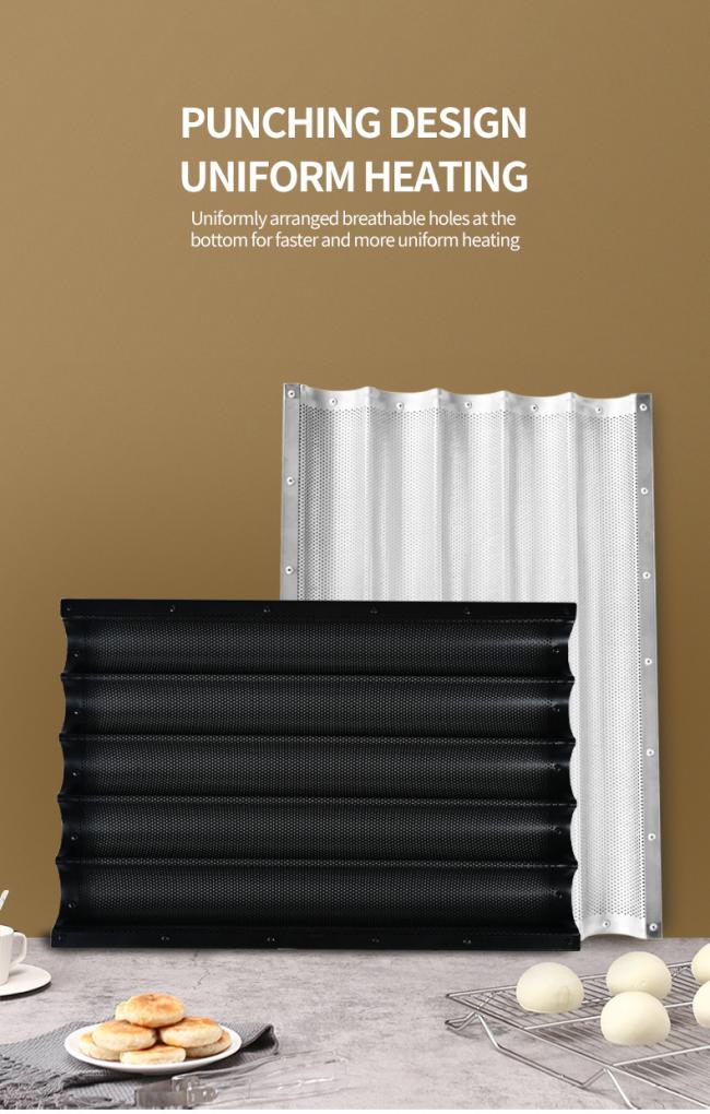 Customized Size Non-Stick Coating Aluminum Alloy French Bread Mold