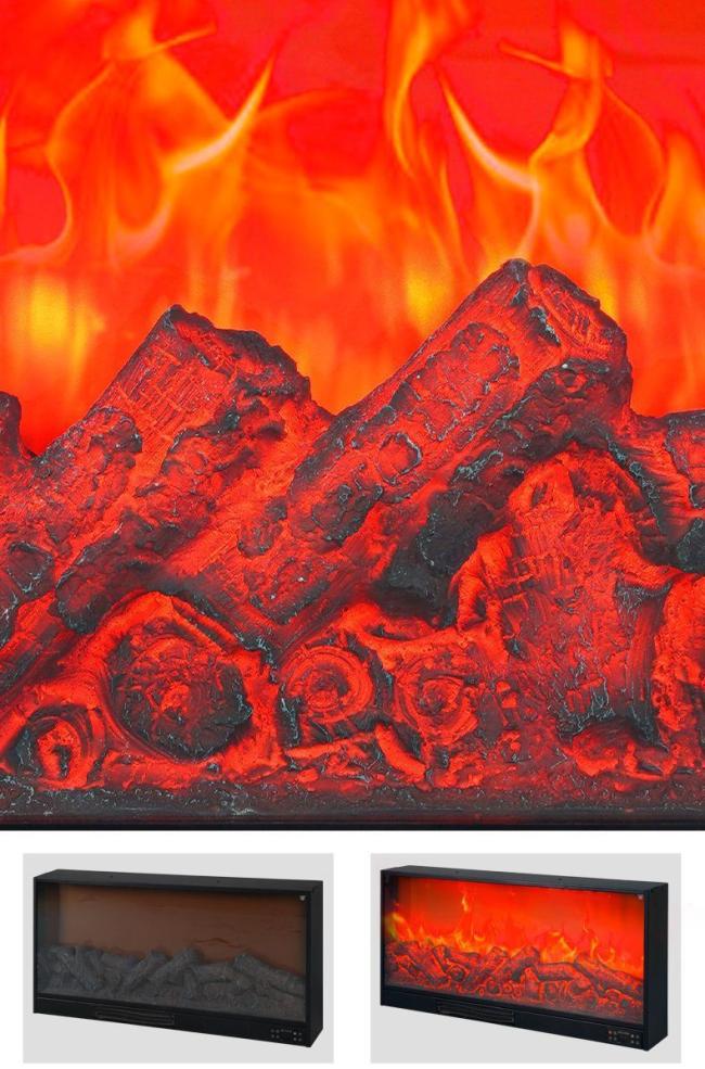 Realistic Flame Electric Heater with Heating Function Fireplace