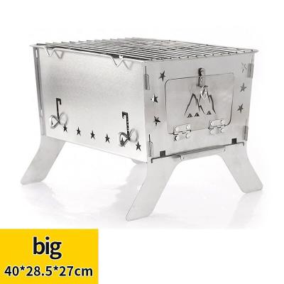 China Custom Metal Stainless Steel Campfire Barbecue Stove BBQ Finishing Not Coated 54*21*23cm for sale