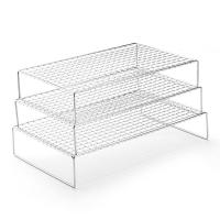 China Triple Layer Cake Cooling Rack Grill Mesh Baking Grill for sale