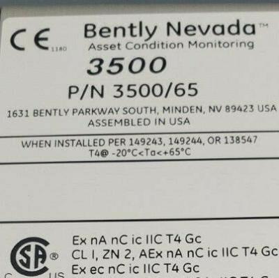 China Bently Nevada 3500/01-01 129133-01 Rack Configuration Software for sale