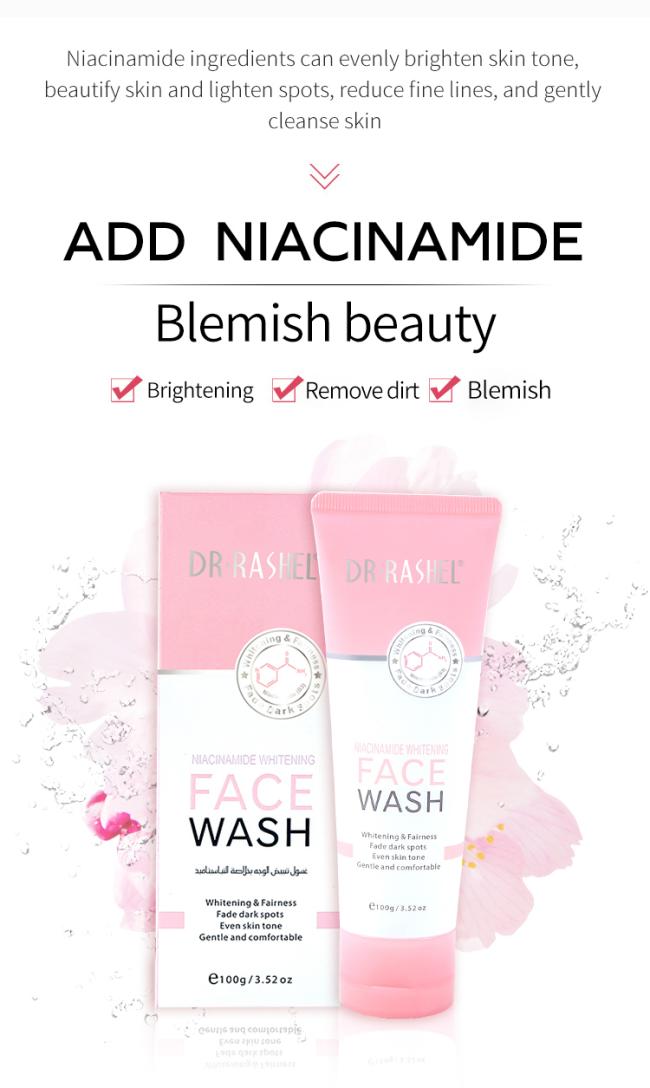 DR RASHEL Face Wash Moisturizing Dark Spots Removal Niacinamide Whitening Face Wash 100ml