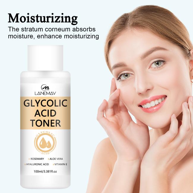 Private Label Beauty Products Face Care Refreshing Texture Hyaluronic Acid Lightening Anti-aging Glycolic Acid Toner for Face