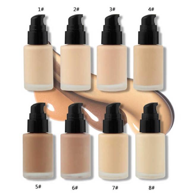 No logo 8 Colors Makeup Private Label Liquid Foundation Full Coverage Foundation Wholesales