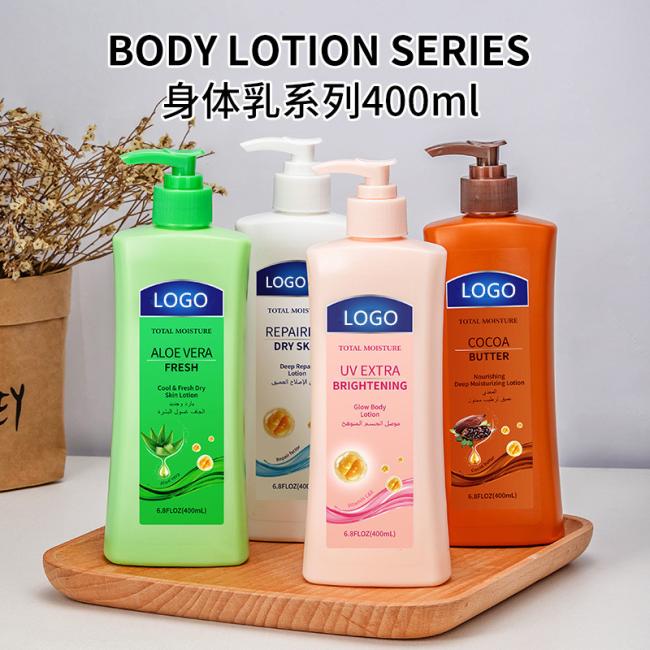 Customizable niacinamide body lotion bottle