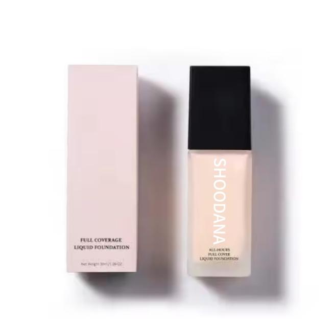 Foundation application demonstration on skin