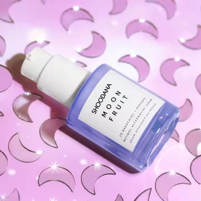 Close-up of Moon Fruit Face Serum bottle