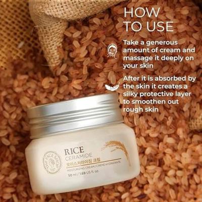 China Rice Ceramide Face Tightening Cream Skin Barrier Repair Beauty Face Cream for sale