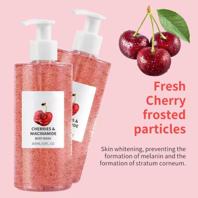 Cina OEM Red Cherry Scrub Cura del corpo Idratante Sbiancatore Esfoliante Pori di lavaggio del corpo in vendita