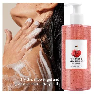 Cina OEM Red Cherry Scrub Cura del corpo Idratante Sbiancatore Esfoliante Pori di lavaggio del corpo in vendita