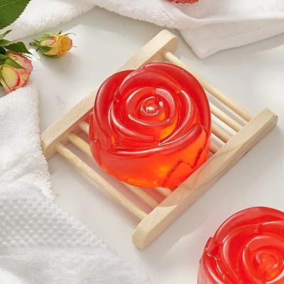Cina Sapone a base di olio essenziale di rosa fatto a mano Effetto idratante per il bagno del viso Sapone a base di barrette solide in vendita