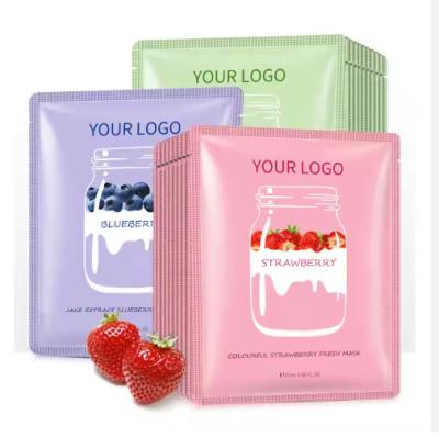 China Whitening Moisturizing Sheet Fruit Beauty Face Mask Korean Mascarillasl Skin Care Facial Mask for sale
