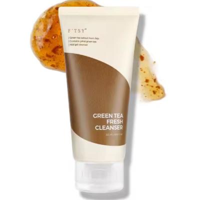 China Green Tea Fresh Cleanser Gentle Moisturizing Anti-aging Gel Cleanser Face Wash for All Skin Care for sale