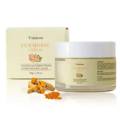 China Beauty Skin Care Private Label Natuurlijke organische herstellende vochtinbrengende crème Tumeric Kurkuma Gezichtscrème voor het gezicht Te koop