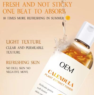 Cina Acqua organica pura 100% idratante per il viso nebbia illuminante idratante petali di calendula tonico per il viso in vendita