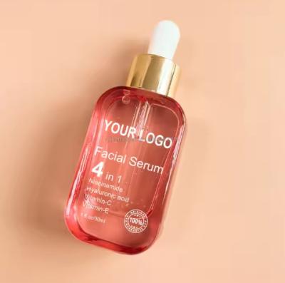 China Hot Selling Facial Skin Care Serum 100 % Natural Anti Aging Vitamin C 4 in 1 Whitening Facial Serum Beauty for sale