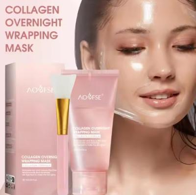 China Firming Hydrating Overnight Peel Off Collagen Face Night Mask Moisturizing Collagen Night Wrapping Mask for sale