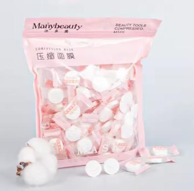 China Manybeauty 100pcs Disposable Cotton Facial Mask Compress Paper Diy Beauty Salon Spa Skincare Tools Makeup Compress Mask Sheet for sale