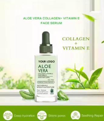 Cina Aloe Vera Collagene Vitamina Serumo per il viso Idrata e nutre la pelle Anti-rughe Firme Soffio e riparazione della pelle Essenza facciale in vendita