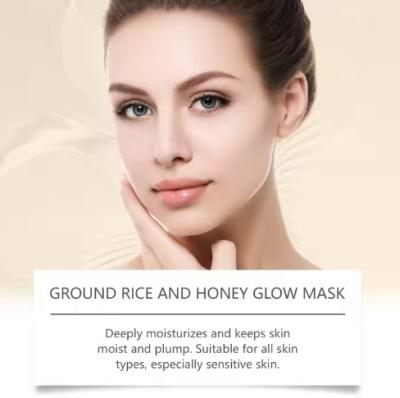 China Private Label Moisturizing Hydrating Care Nourishing Facial Skin Glow Rice Honey Moisturizing Mask for sale