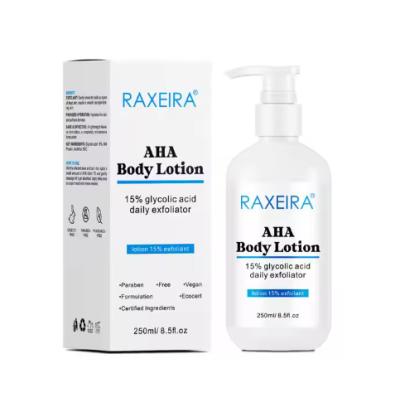 China Hydrating Body Lotion 15% Glycolic Acid Glowing Skin Brighten Moisturizing Milk Body Cream Whitening Body Lotion for sale