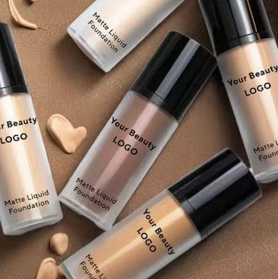 China High Quality Sample 40 Colors No logo Natural Skin Flawless Liquid Foundation Full Coverage Waterproof Makeup for sale