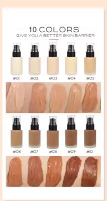 Cina Fondazione liquida vegana a lunga durata di OEM Waterproof Face Matte SPF30 Fondazione Concealer Concealer in vendita