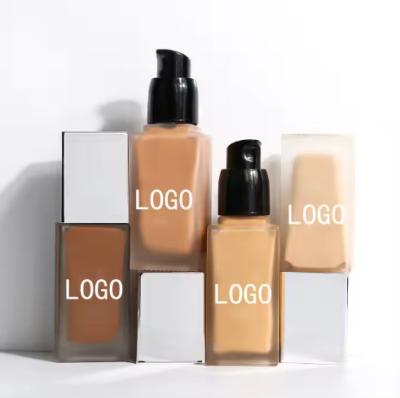 China Wholesale Customized Logo Vegan Full Coverage Foundation Waterproof Oil Free Hydrating Matte Liquid Foundation Makeup Foundation for sale