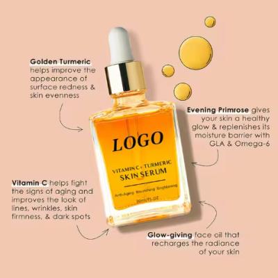 Cina OEM / ODM Best Sale Private Label Organico idratante per il viso olio di curcuma Zenzero Estratto Sero di illuminazione del viso in vendita